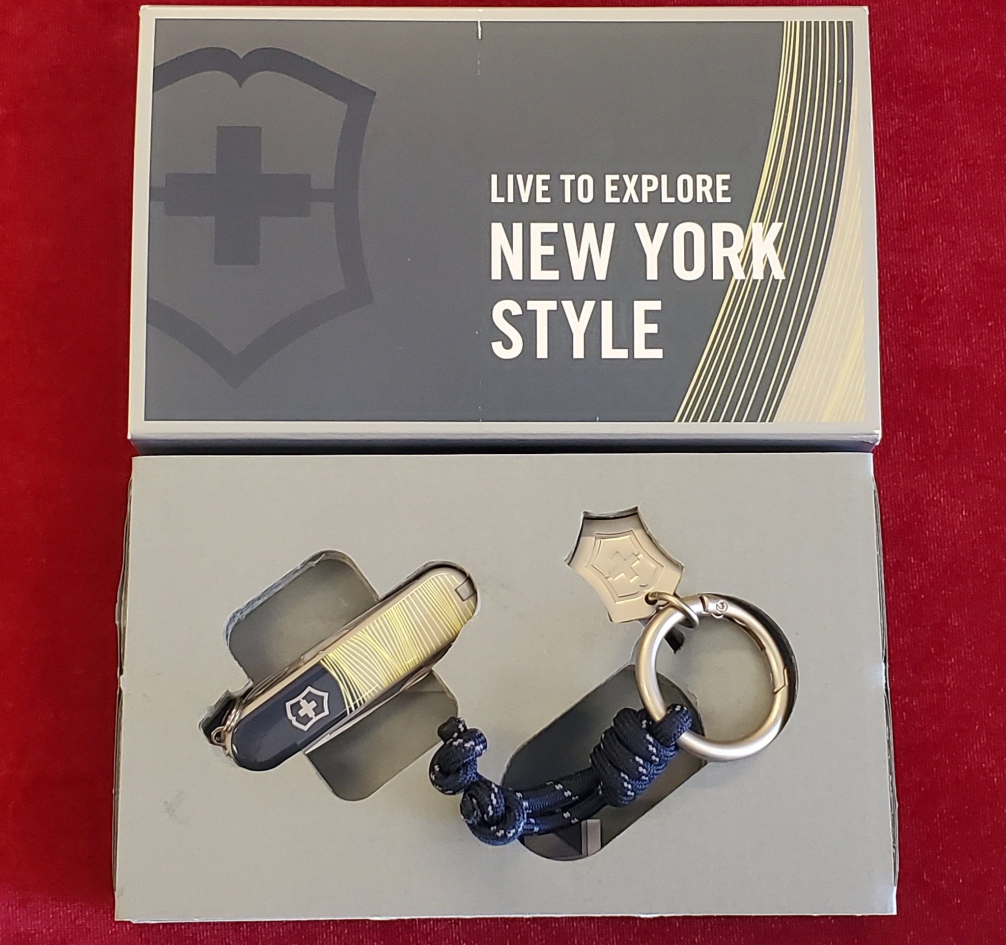 Victorinox New York Style Swiss Army Pocket Knife & Key Chain Set ...